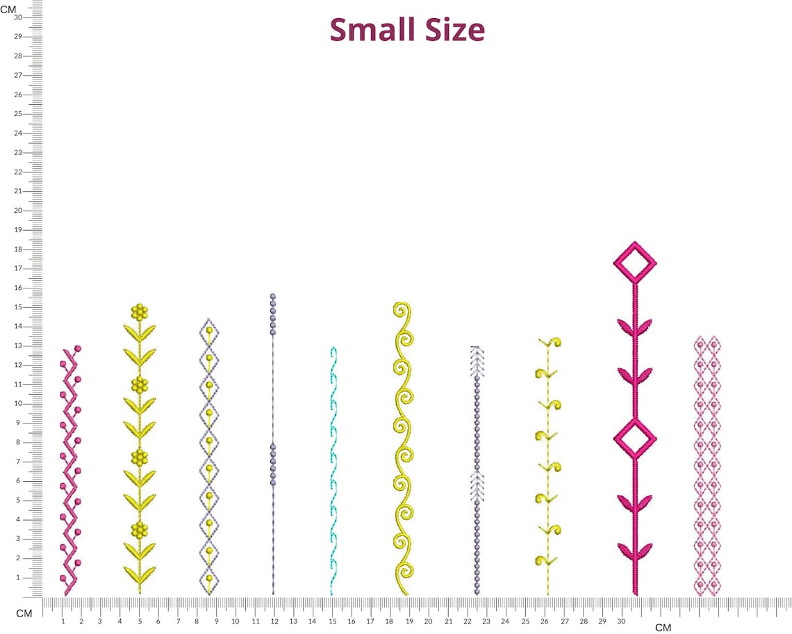 Endless Machine Embroidery Floral Border Designs - Border Divider Line ...