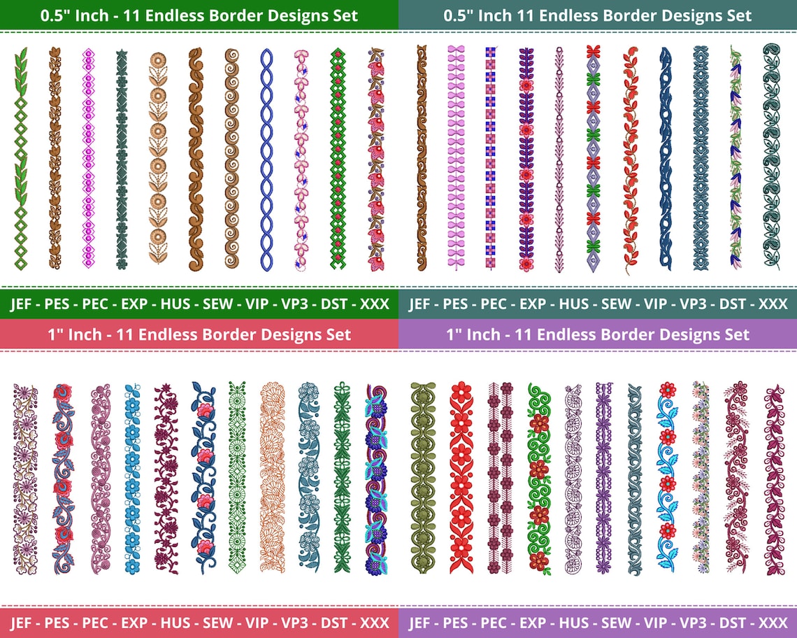 95 Floral Border Machine Embroidery Designs Bundle Money Saver - Etsy