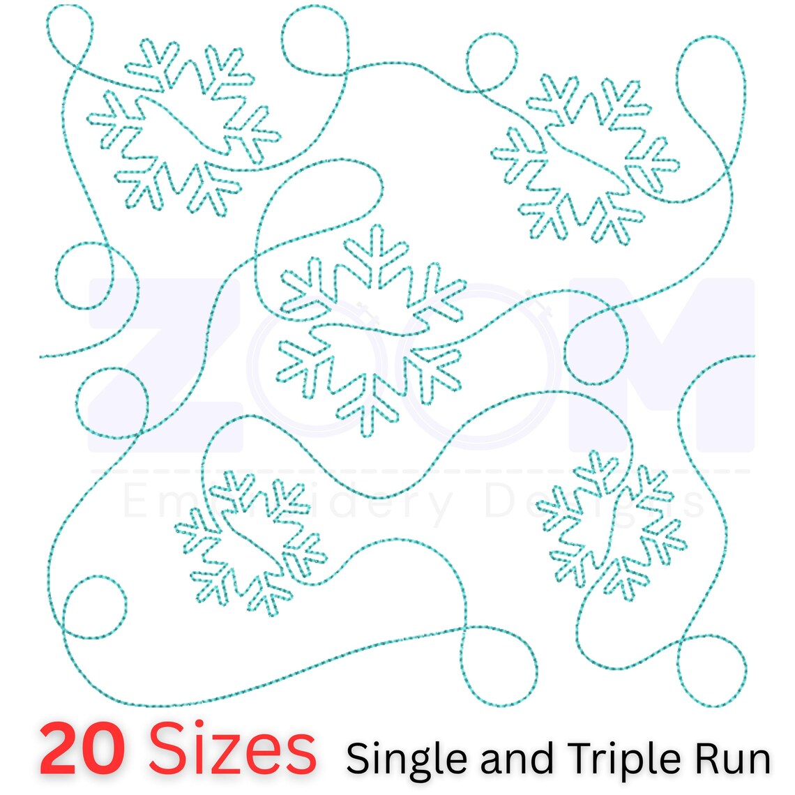 Snowflake Quilting Machine Embroidery Design Set - 20 Sizes - Winter ...