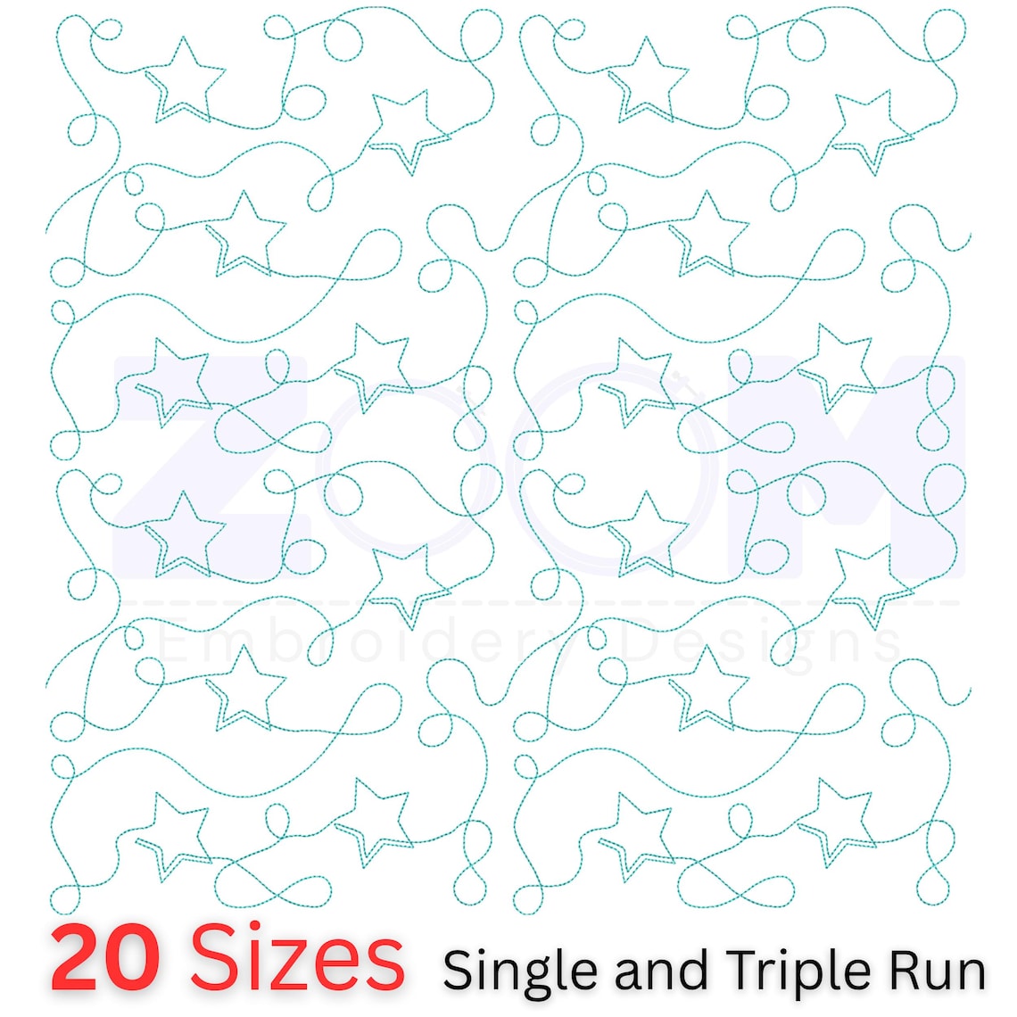 Shooting Star Quilting Machine Embroidery Design - 20 Sizes - Patriotic ...