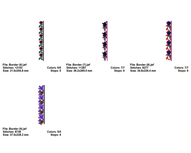 10 Endless Border Design Bundle 8 Formats Instant Download - Etsy