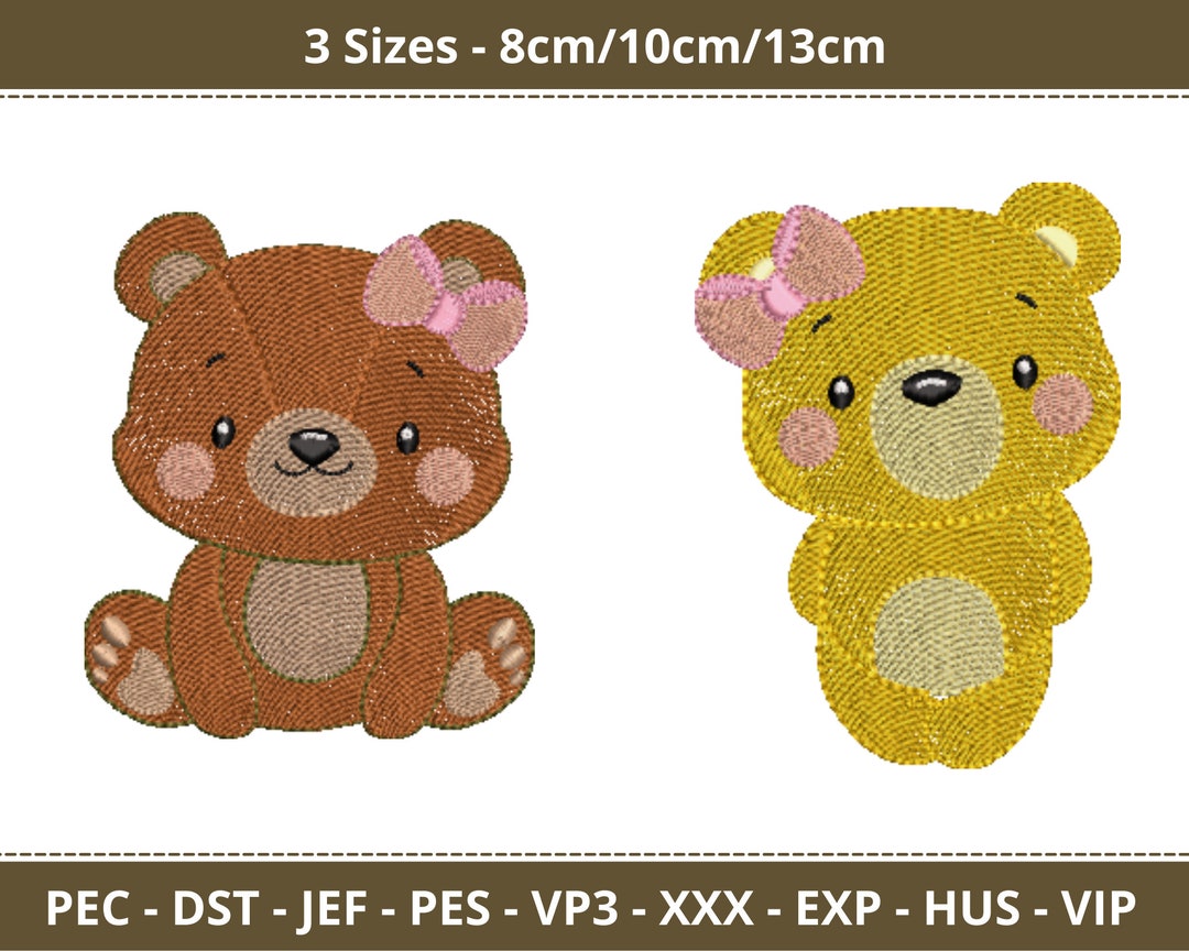 Sweet Teddy Embroidery Design Machine Embroidery Pattern 2 - Etsy