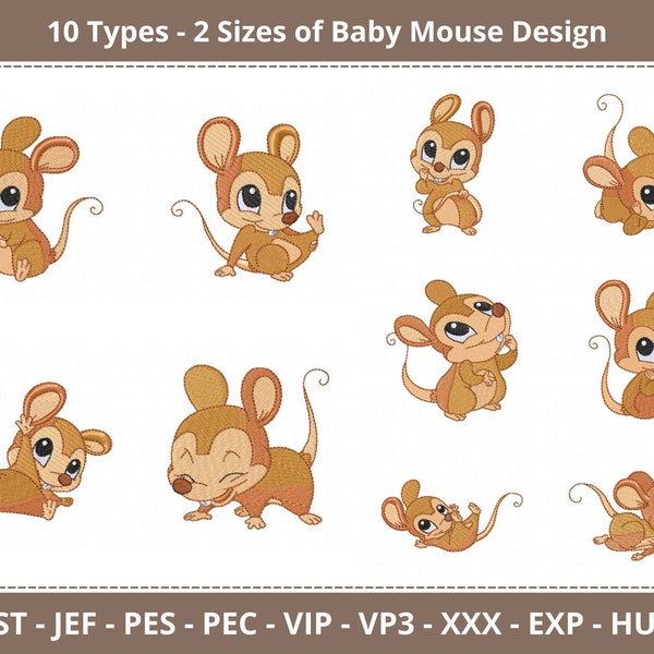 Mouse Machine Embroidery Designs - Etsy