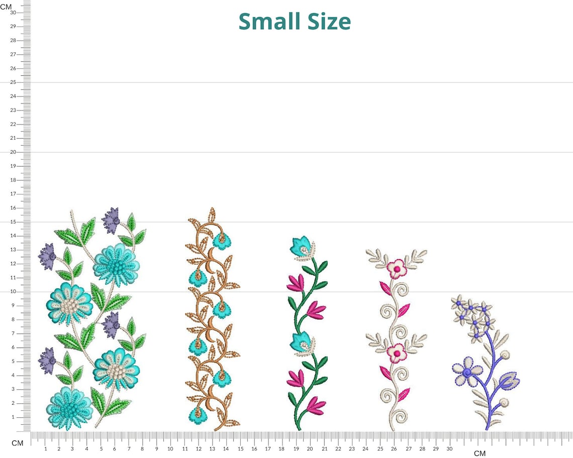 Endless Floral Border Machine Embroidery Designs - Flower Border ...