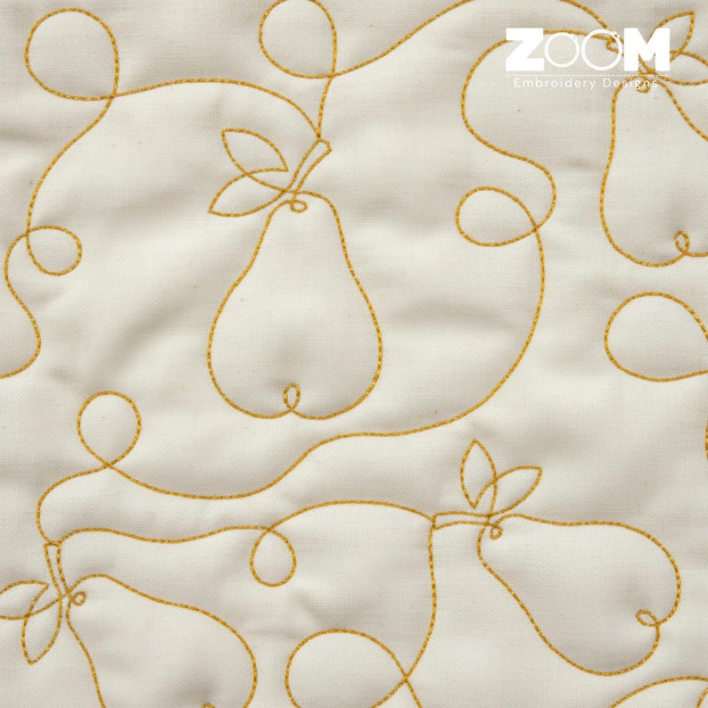 Fruit Edge to Edge Quilting Designs | 4 Continuous Line Fruit Patterns ...