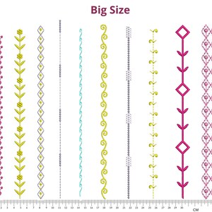 Endless Machine Embroidery Floral Border Designs - Border Divider Line ...