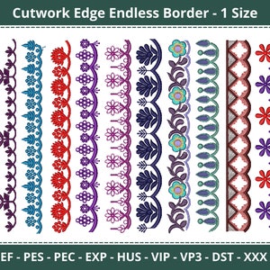 Cutwork Edge Border Machine Embroidery Designs - Floral Endless ...