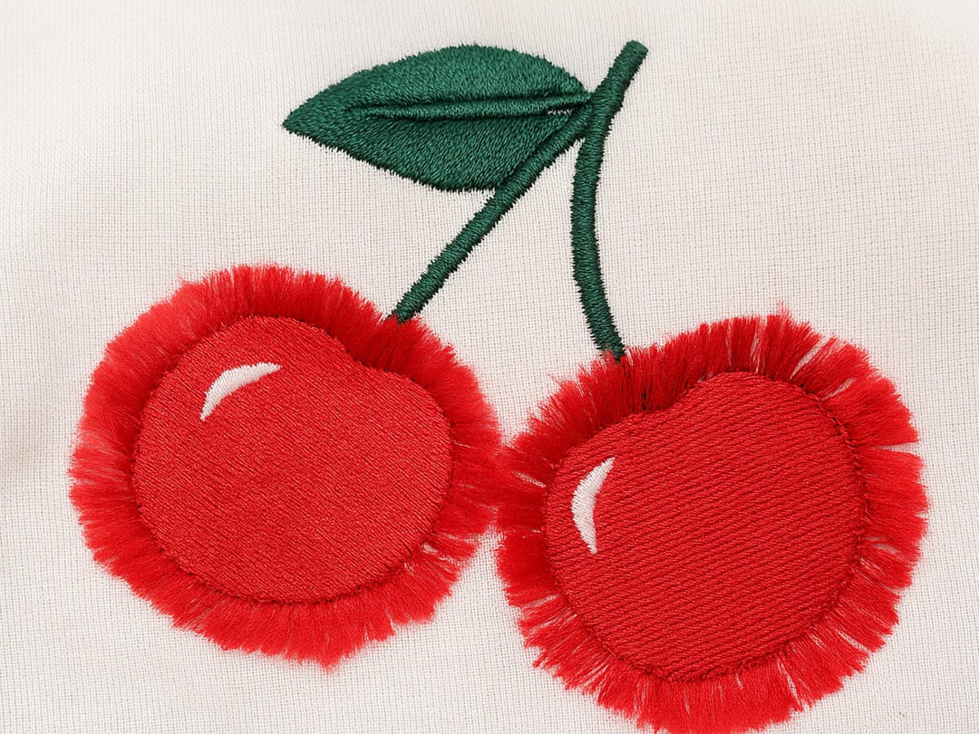 Fluffy Cherry Machine Embroidery Design | Fringe Cherry Fruit ...