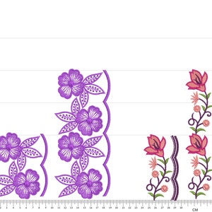 Floral Cutwork Embroidery Borders, Endless Design Patterns, Creative ...