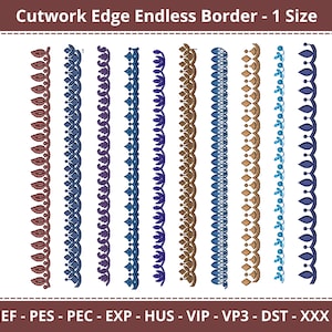Cutwork Edge Border Machine Embroidery Designs - Floral Endless ...