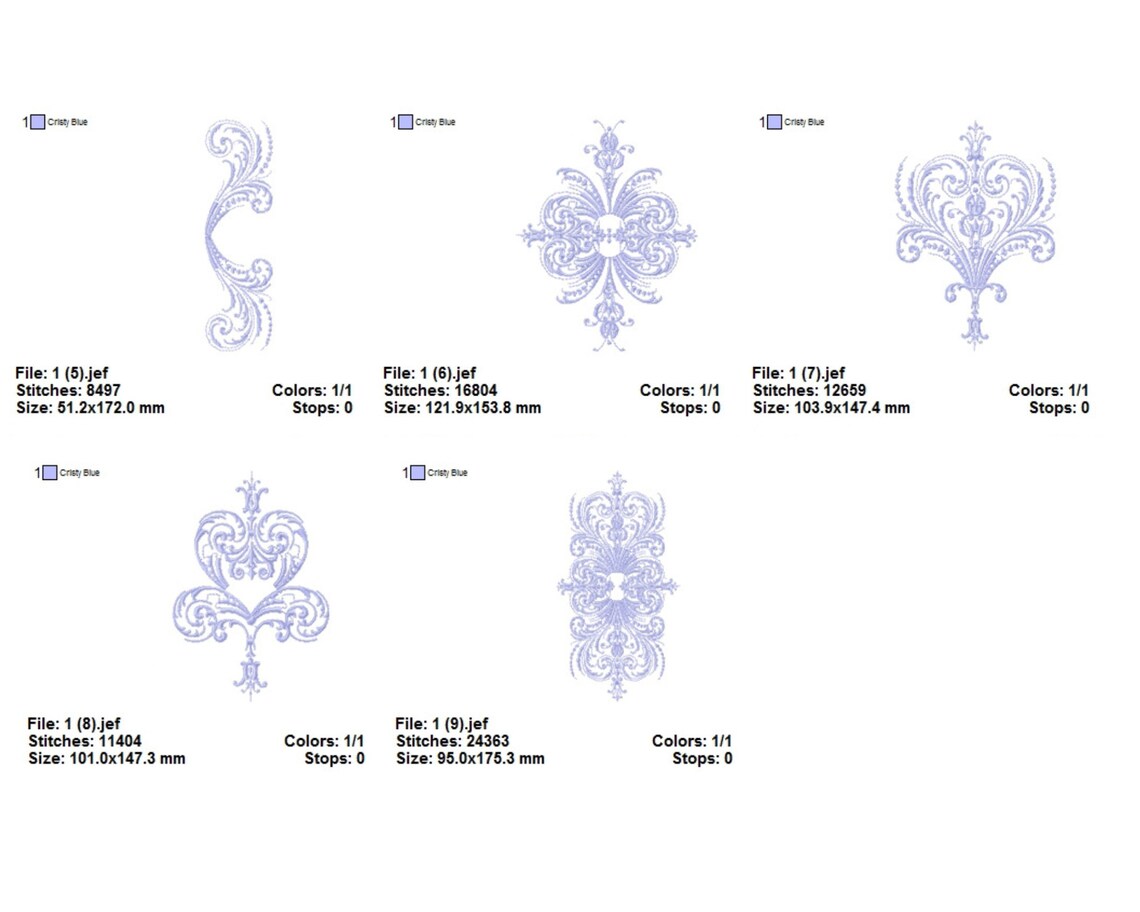 14 Types of Royal Floral Machine Embroidery Designs Instant - Etsy