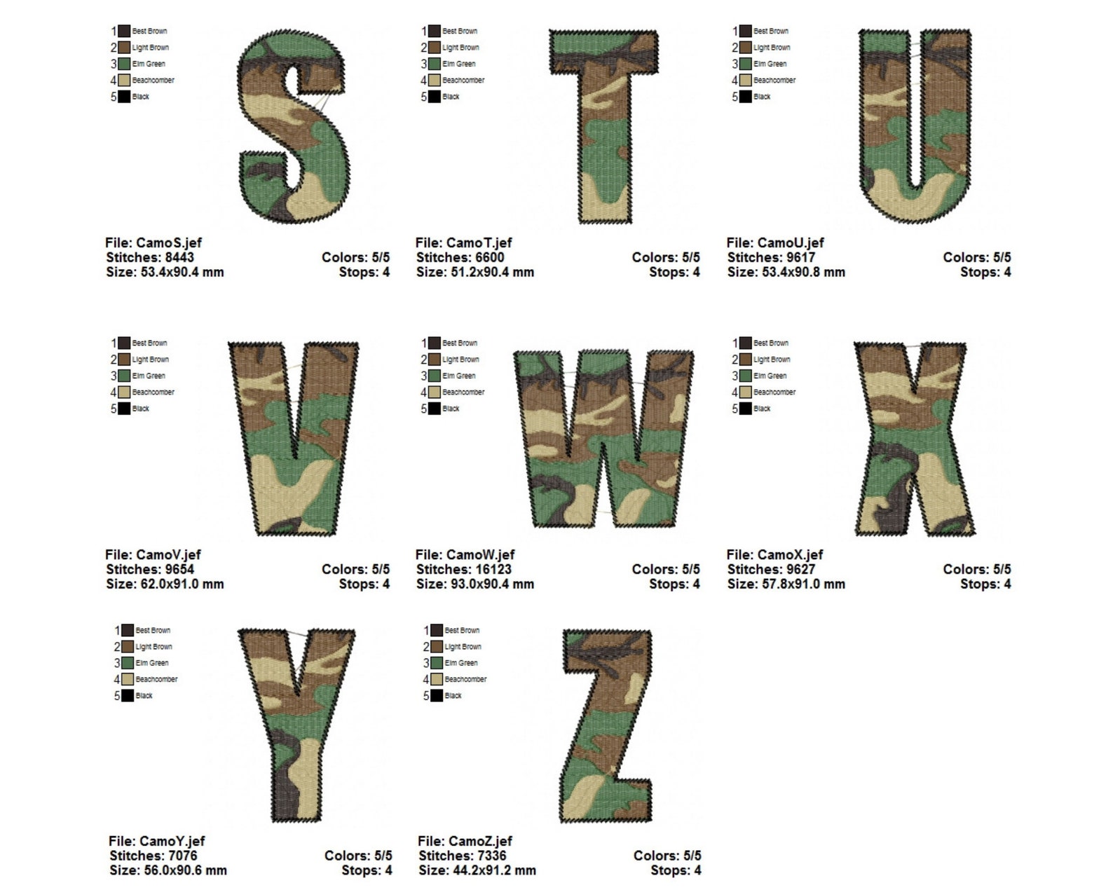Army Military Alphabet Font Embroidery Designs Instant - Etsy