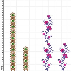 Floral Border Line Machine Embroidery Designs - Endless Flower ...