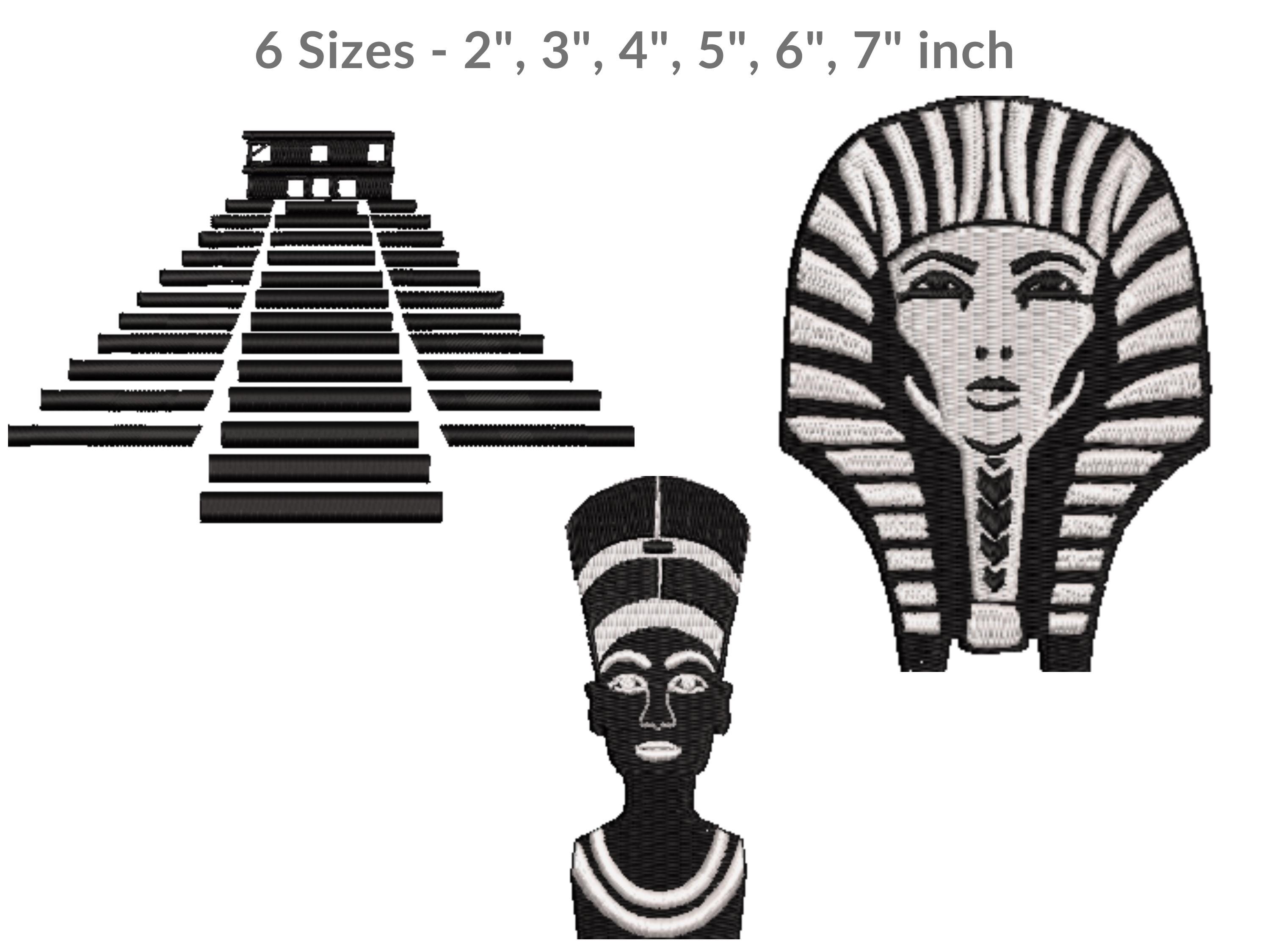 Ancient Egypt Silhouette Embroidery Set – 10 Designs – 6 Sizes ...