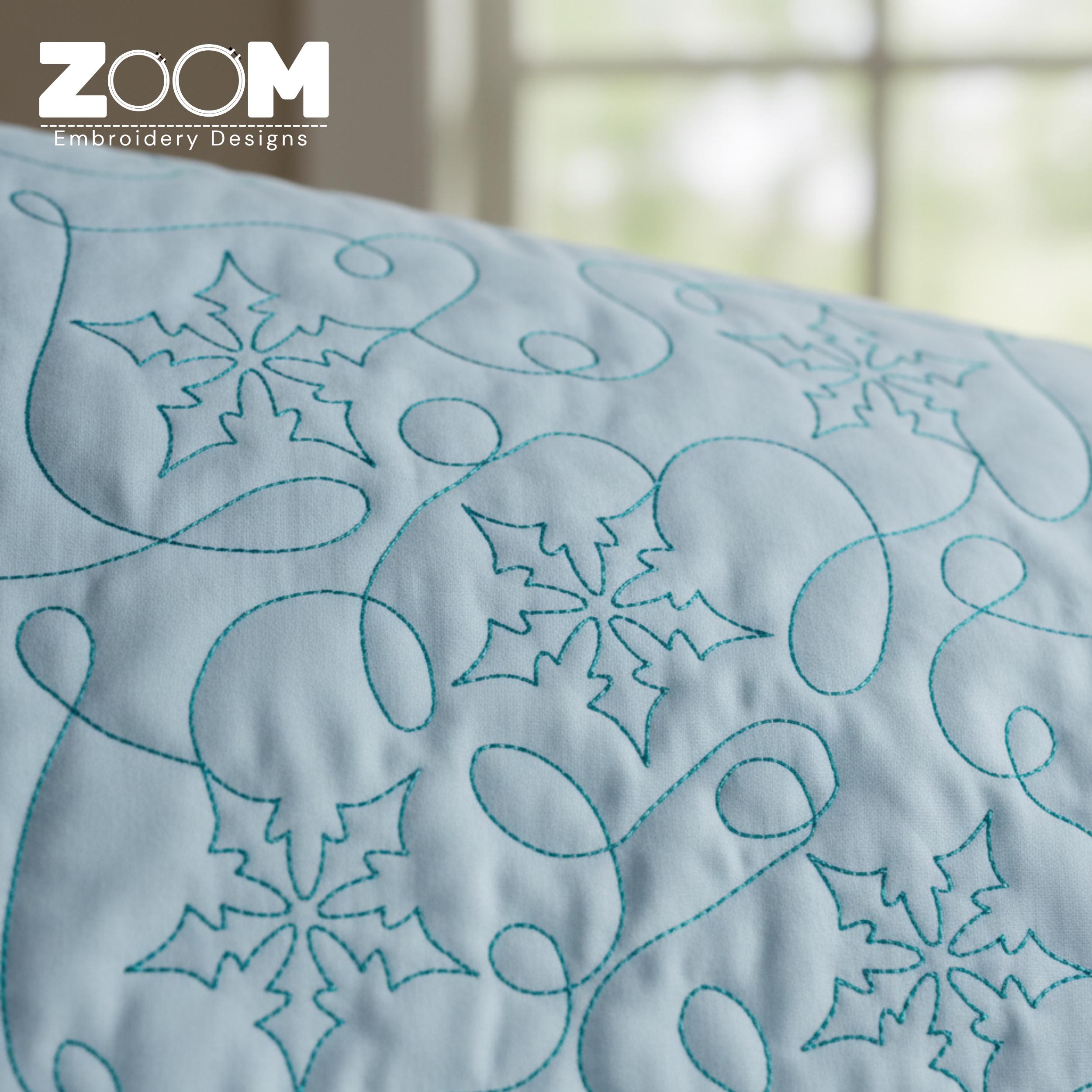 Snowflake Continuous Line Quilting Design | Edge to Edge Quilt Pattern ...