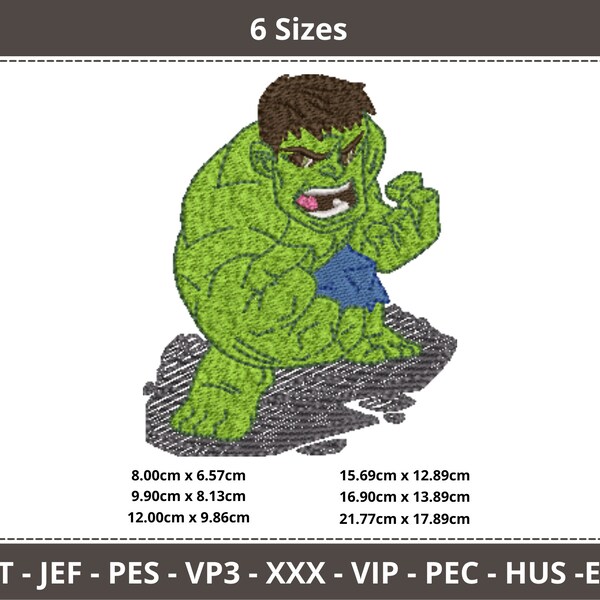 Hulk Embroidery Design - Etsy