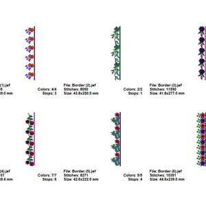 Edge Border Machine Embroidery Designs - 6 Designs - Instant Download ...