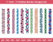 Endless Machine Embroidery Floral Border Designs 11 Designs - Etsy