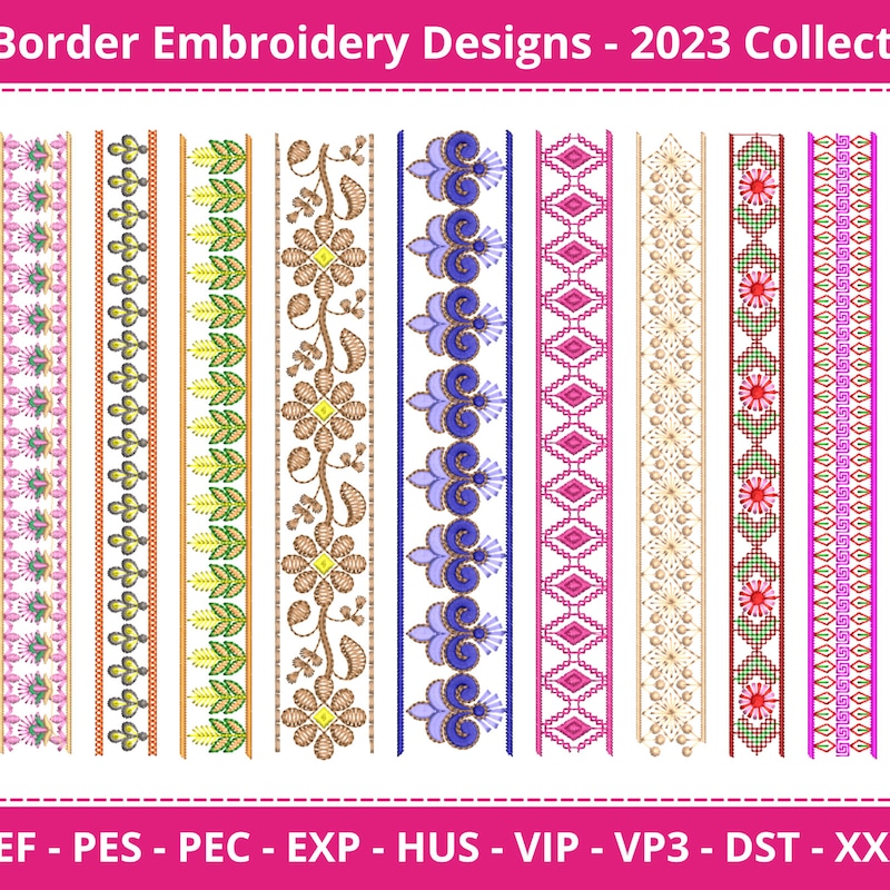 Border Embroidery - Etsy