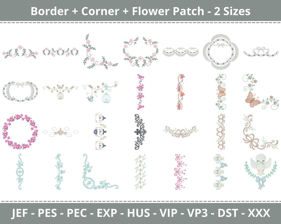 Flower Border Corner & Patch for Pillow Cover and Bedsheet - Etsy