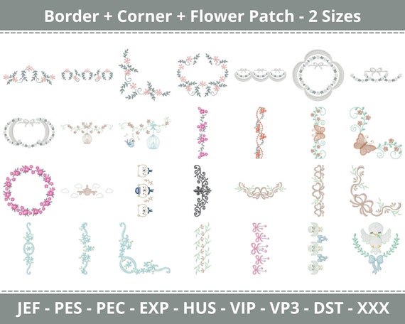 Flower Border Corner & Patch for Pillow Cover and Bedsheet - Etsy