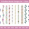 Cutwork Border & Corner With Patch Embroidery Design 10 Types Machine ...