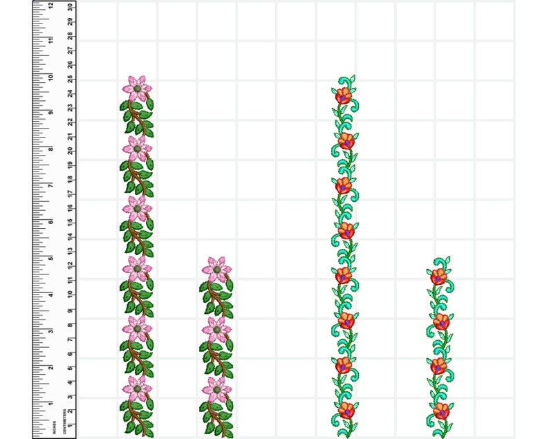 Flower Border Machine Embroidery Designs - Floral Endless Embroidery ...