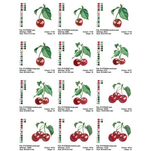 Cherry Machine Embroidery Designs 4 Sizes Instant Download - Etsy