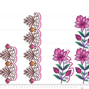 Floral Cutwork Embroidery Borders, Endless Design Patterns, Creative ...