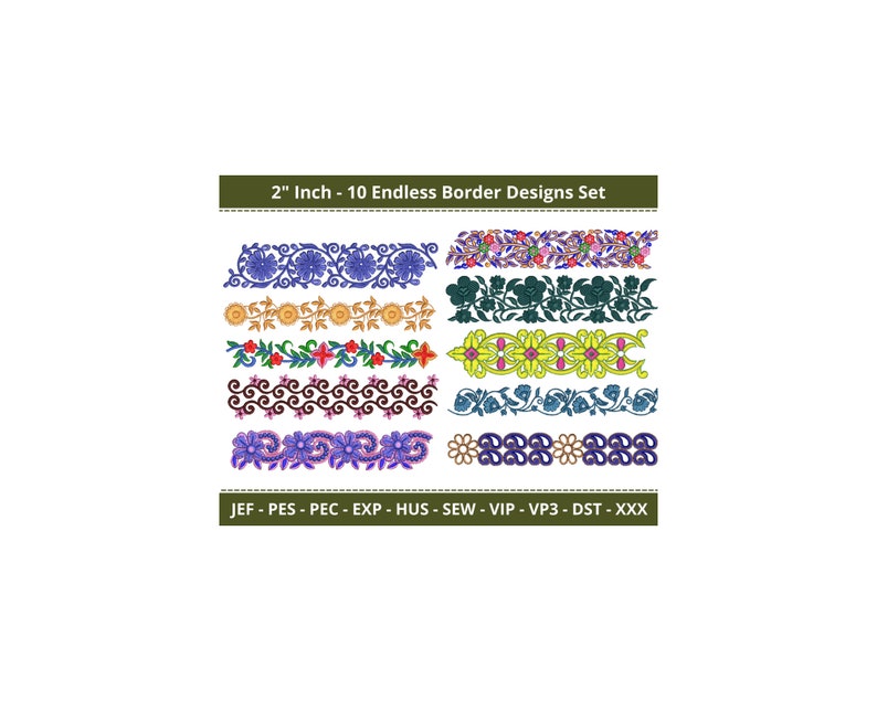 95 Floral Border Machine Embroidery Designs Bundle Money Saver - Etsy