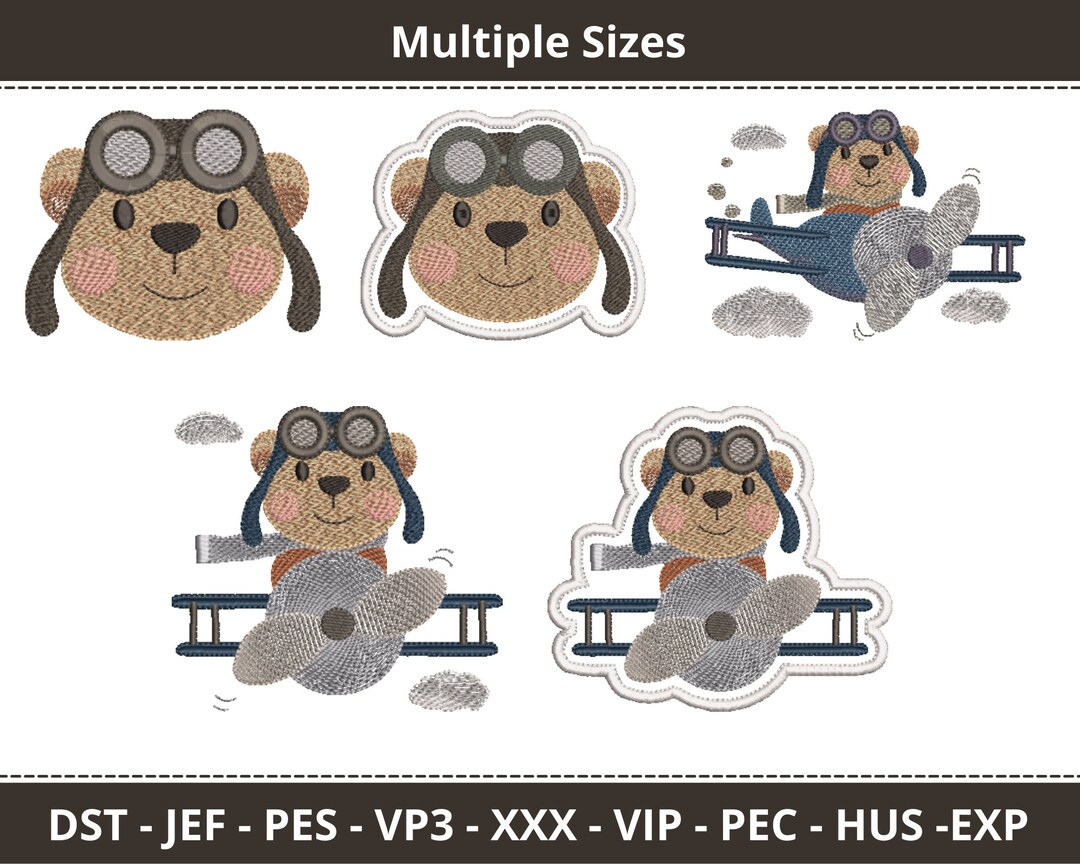 Embroidery Design - Machine Embroidery Pattern – 5 Types - Multiple ...