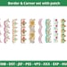 Cutwork Border & Corner Set With Patch Embroidery Design - 10 Types ...
