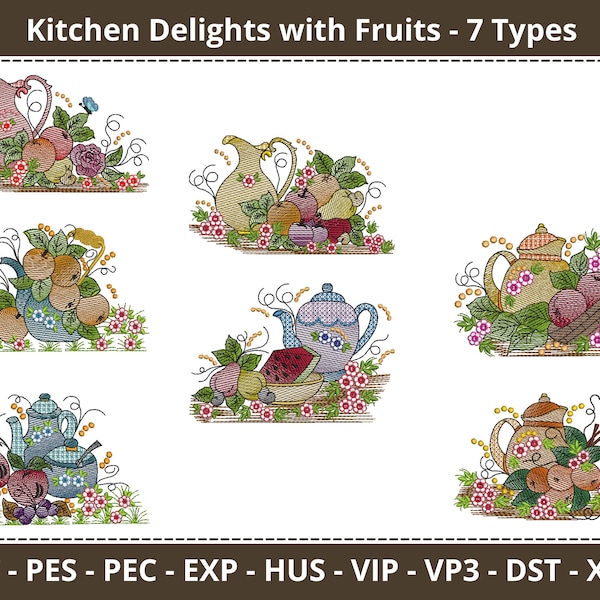 Kitchen Embroidery - Etsy