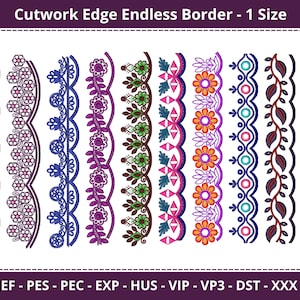 Cutwork Edge Border Machine Embroidery Designs - Floral Endless ...