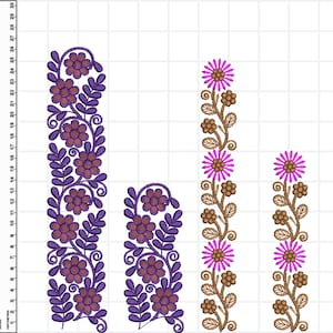 Floral Border Line Machine Embroidery Designs - Endless Flower ...