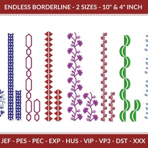 Beautiful Endless Borderline Embroidery Design Set is Perfect for ...