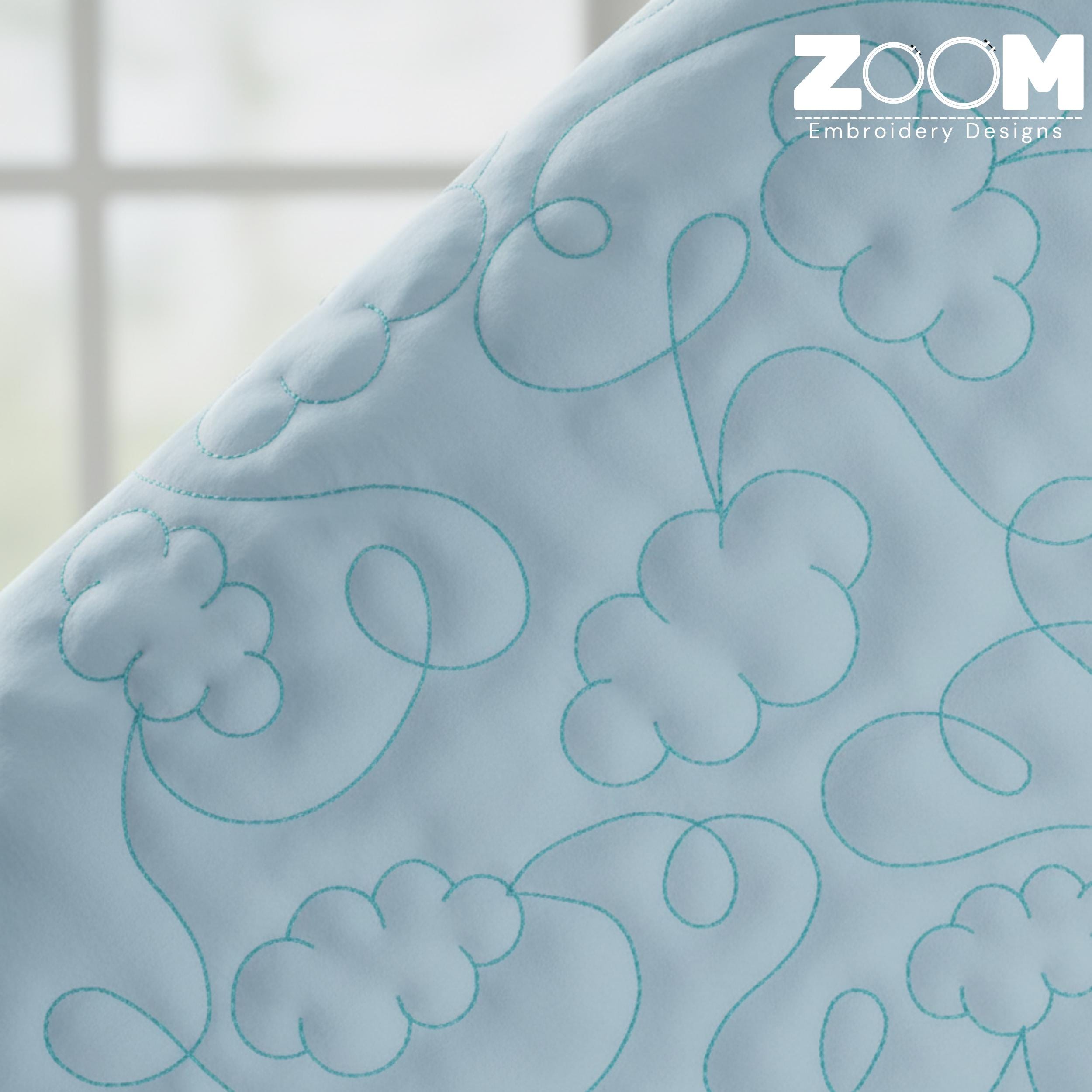 Cloud Quilting Machine Embroidery Design - 20 Sizes - Nursery Edge-to ...