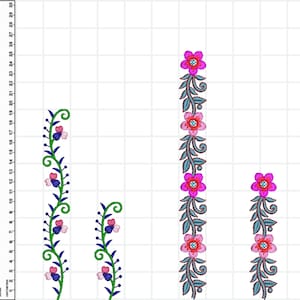 Flower Border Machine Embroidery Designs - Floral Endless Embroidery ...