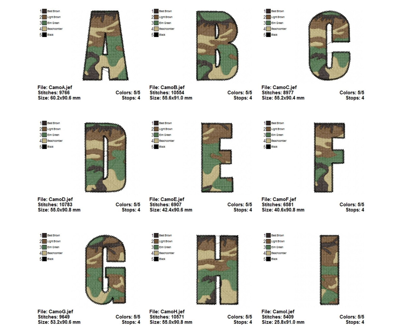 Army Military Alphabet Font Embroidery Designs Instant - Etsy