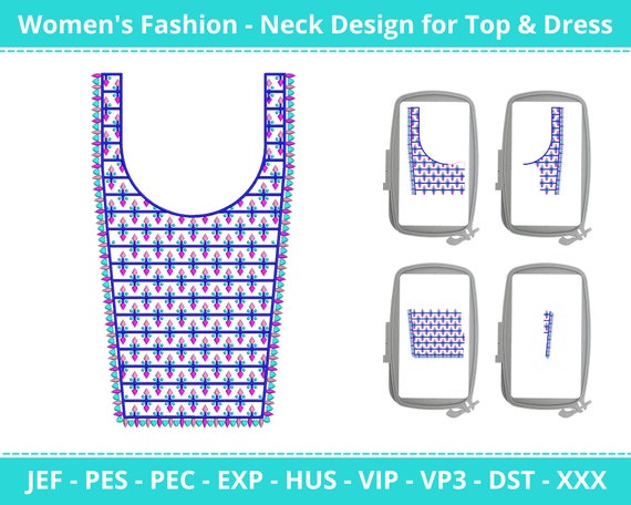 Simple and Stunning Women's Fashion Top Embroidery Design - Etsy