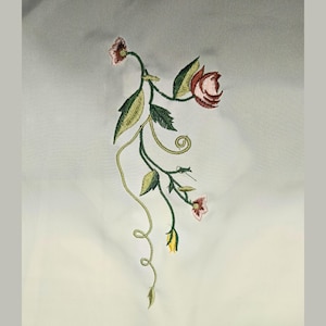 Vine Floral Embroidery Design – 3 Sizes (7", 8", 10") – Delicate Floral ...