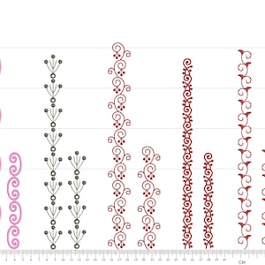 Endless Floral Border Embroidery Design, Continuous Border Embroidery ...