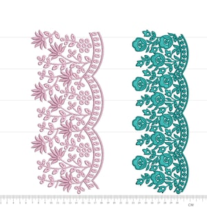 Elegant Cutwork Border Embroidery Designs, Machine Embroidery Pattern ...