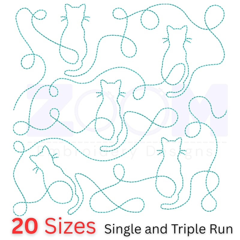 Cats Pantograph - Etsy UK