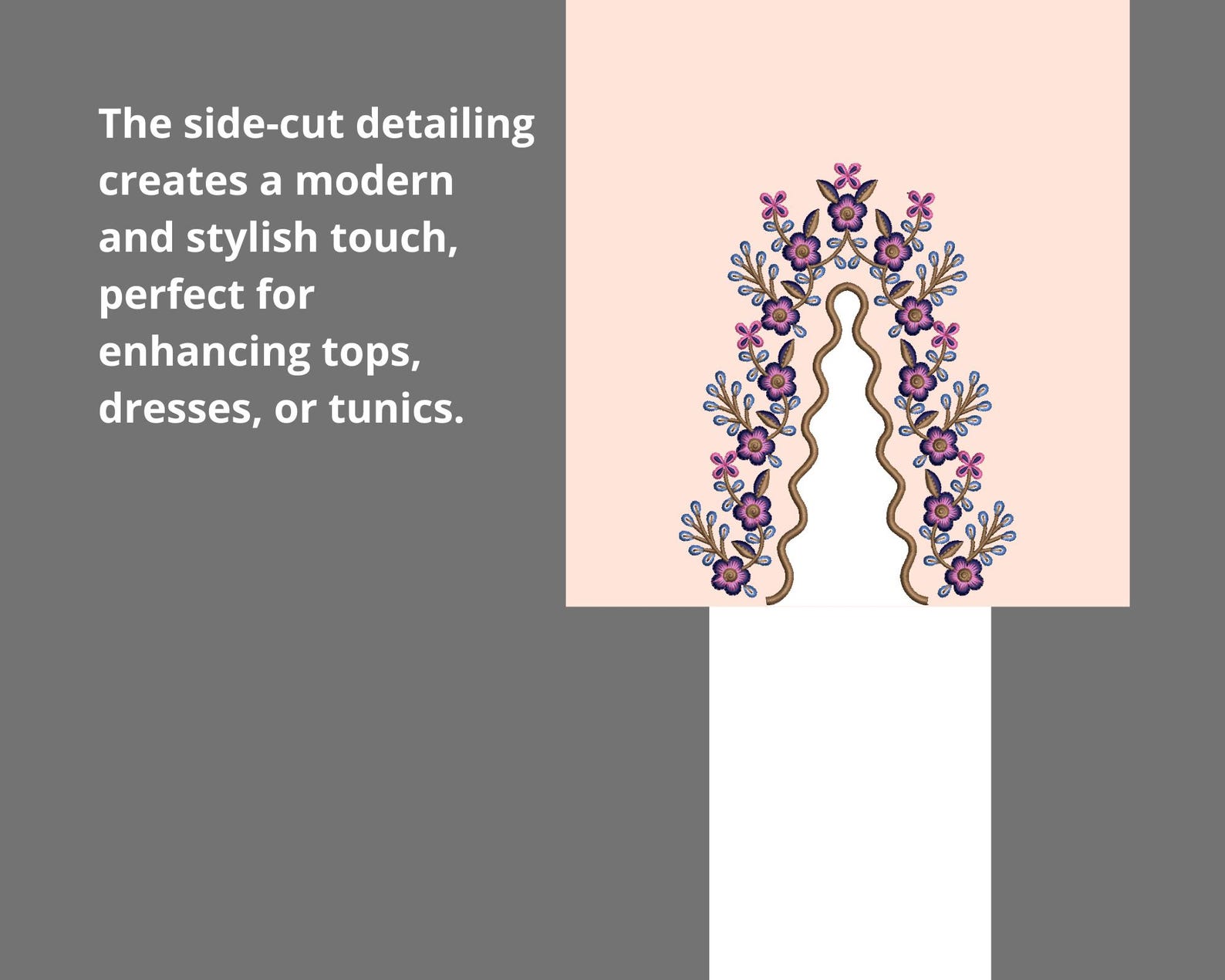 Floral Scallop Edge With Intricate Flowers and Leaves Side Cut Machine ...