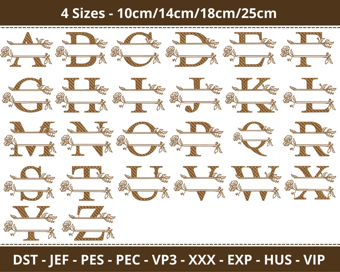 Alphabet Embroidery Design Font-monogram-machine Embroidery - Etsy