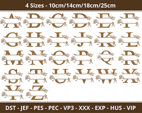 Alphabet Embroidery Design Font-monogram-machine Embroidery - Etsy
