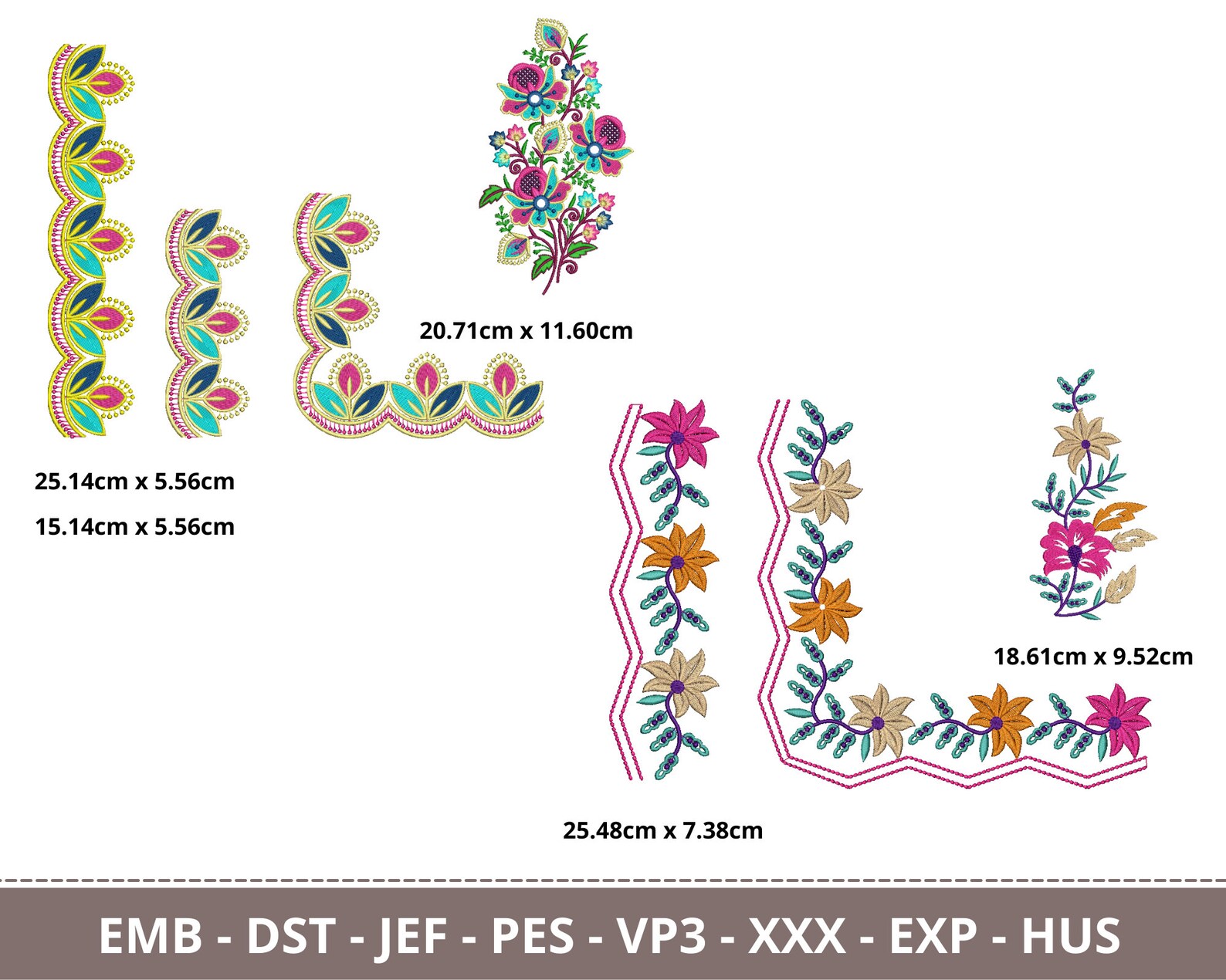 Cutwork Border & Corner With Patch Embroidery Design 10 - Etsy