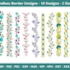 Floral Border Line Machine Embroidery Designs Endless Flower Embroidery ...