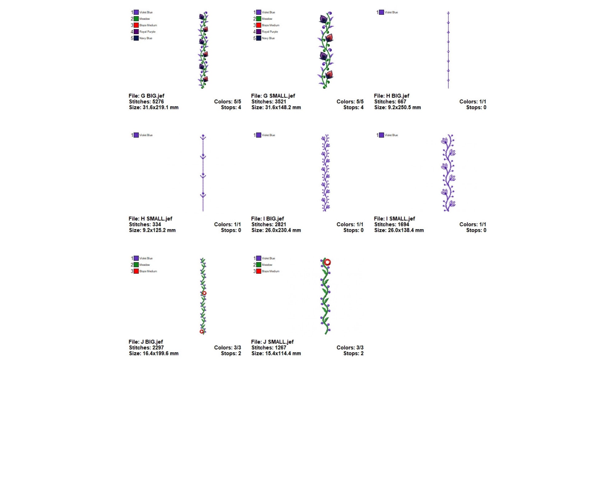 Simple Border Line Machine Embroidery Designs - Endless Divider Line ...